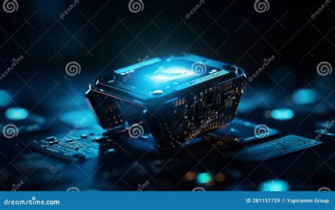 Complex Computer Chip Circuit Board Powers Futuristic Wireless Technology Industry Generated By