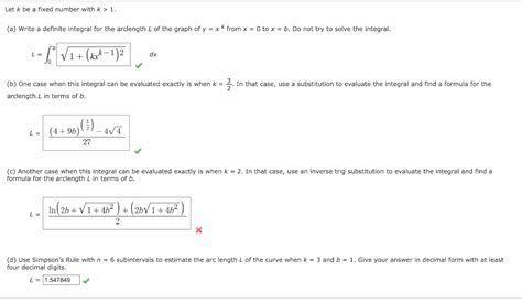 Solved Let K Be A Fixed Number With K 1 A Write A