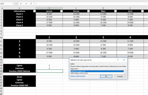 utiliser la fonction index dans excel tutoriel and vidéo