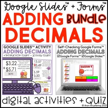 Adding Decimals Activity And Quiz BUNDLE By Aron S Learning Lab TPT
