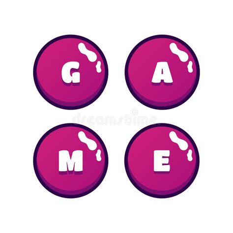 Big Set Buttons For Games And App Wooden Game Ui Kit Match 3 Stock