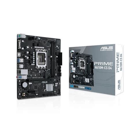 Asus Prime H610m Cs D4 Intel 12th Gen Lga 1700 Ddr4 M Atx Motherboard