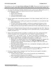 ECON Problem Set Pdf ECON Spring Problem Set This Problem Set Is Due