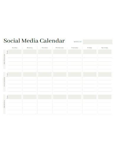 29 Free Social Media Content Calendar Samples To Download