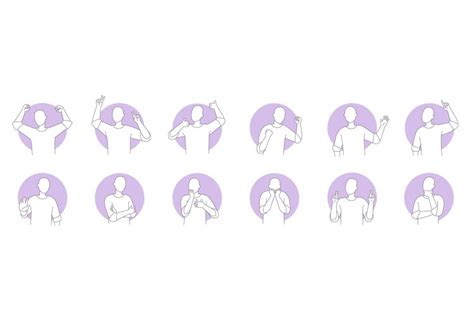 basic body language people action posture man simple pose