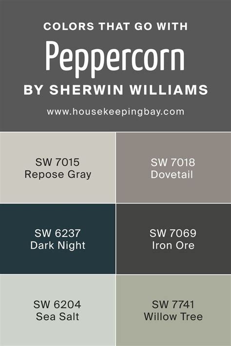 Colors That Go With Peppercorn Sw 7674 By Sherwin Williams House