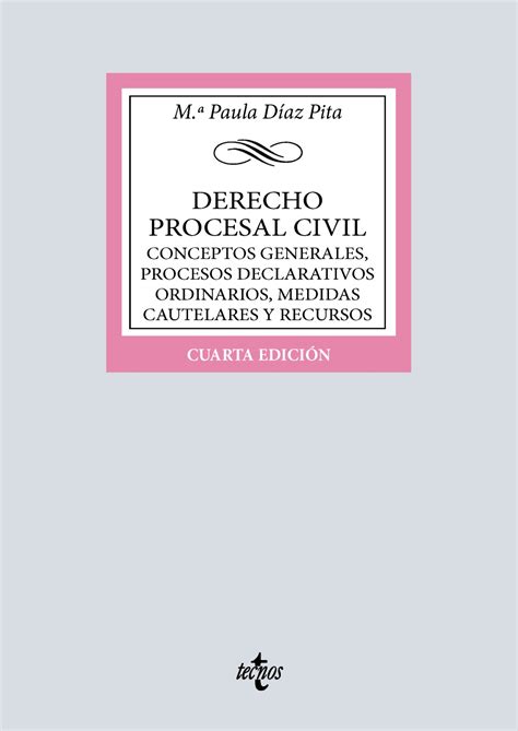 Derecho Procesal Civil María Paula Díaz Pita 9788430992256