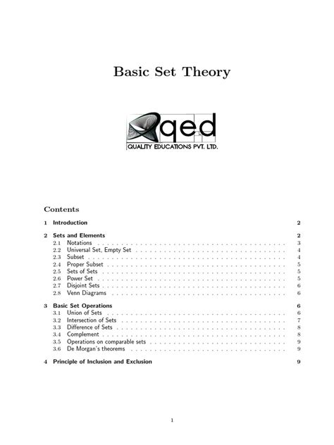 Basic Set Theory: 1 2 2 Sets and Elements 2 | PDF | Set (Mathematics) | Empty Set