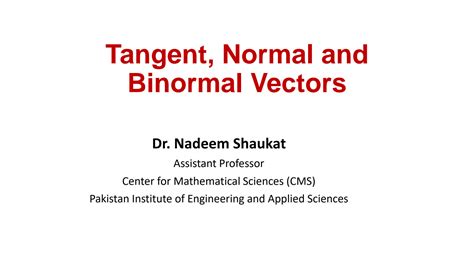 Solution Tangent Normal And Binormal Vectors Lecture With Solved