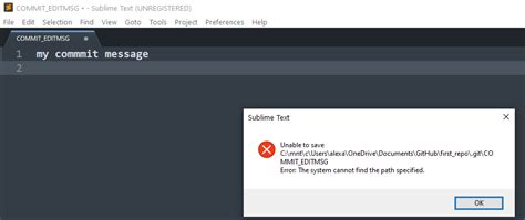 Sublimetext Git Commit Does Not Find Path On Linux Windows Subsystem WSL Stack Overflow