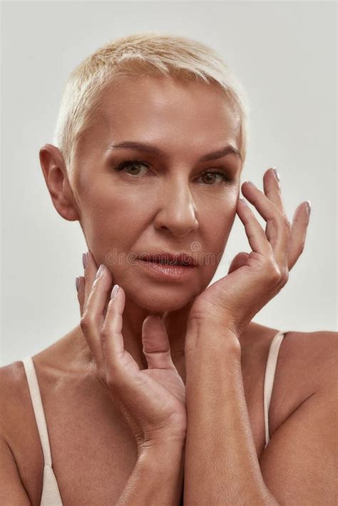 Beauty Care Past Age 60 Portrait Of A Caucasian Senior Woman In