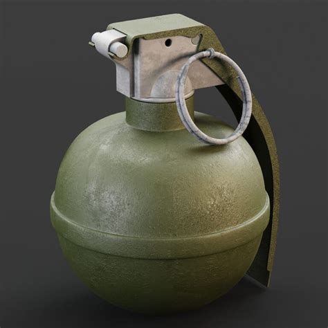 Grenade M67 349458 3d Model Download 3d Model Grenade M67 349458