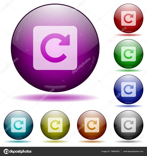 Rotate Right Glass Sphere Buttons Stock Vector By Renegadehomie