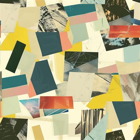 Cyclic Seamless Repeating Pattern Of Abstract Geometric Shapes In