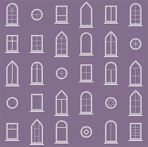 Different Types Of Windows Eps Stock Vector Cookamoto