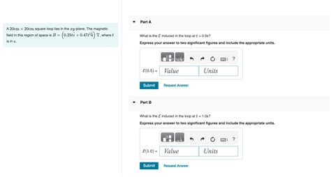 Solved A Cm Cm Square Loop Lies In The Xy Plane The Chegg