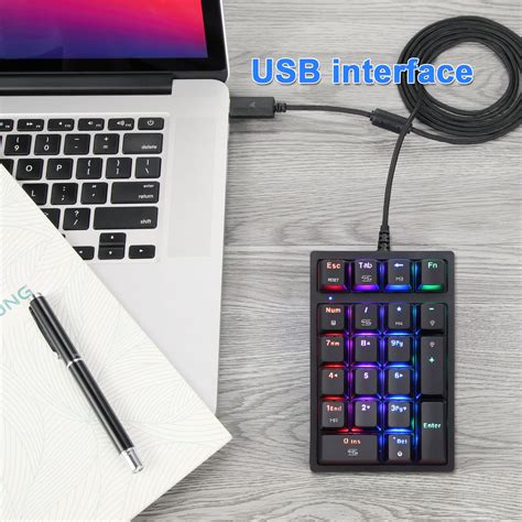 Buy MOTOSPEED Macro Mechanical Numeric Keypad USB Wired Keys Mini Numpad Portable Keypad RGB