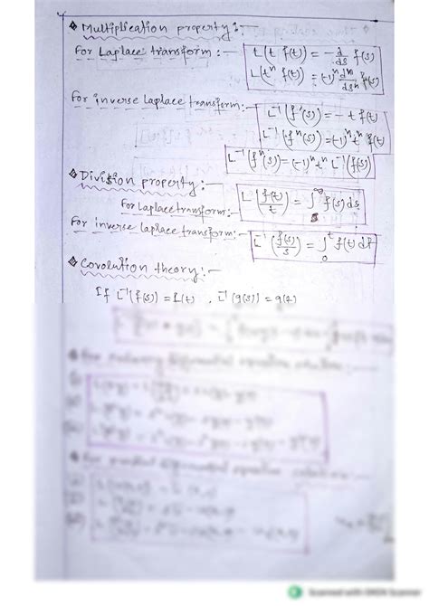 SOLUTION Laplace Transform All Important Properties Formulas Studypool