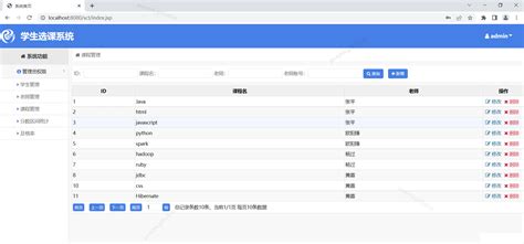 基于javaweb的学生选课管理系统 java servlet jsp javascript mysql javaweb学生选课管理系统