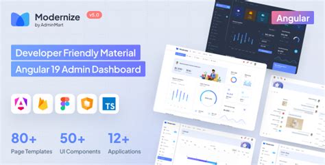 Modernize Angular 19 Admin Dashboard By Adminmart Themeforest