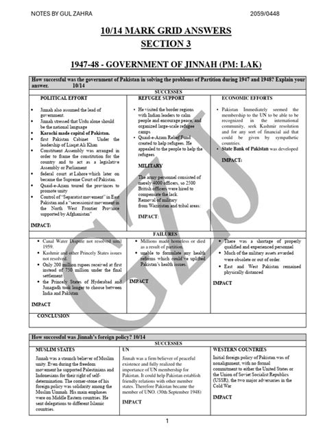 26 Grid Answers Pdf Muhammad Zia Ul Haq Pakistan
