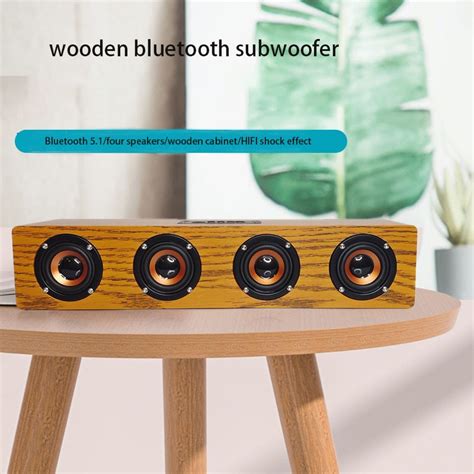 고출력 무선 휴대용 다기능 블루투스 스피커 나무 U 디스크 Tf 카드 신제품 Aliexpress