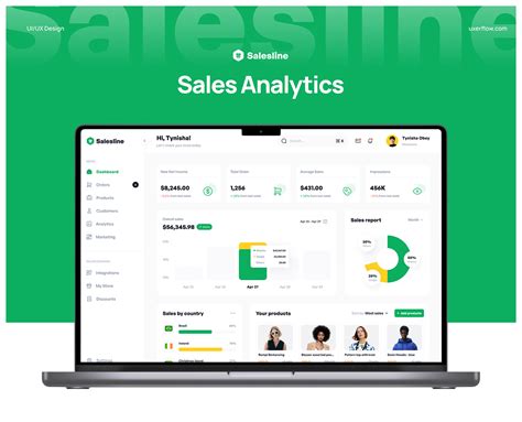 Salesline Sales Analytics Dashboard Behance