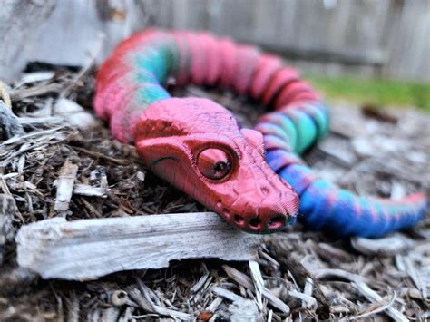 3d Printed Articulated Ball Python Fidget Toy Etsy