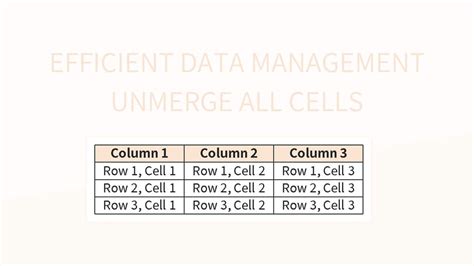 Efficient Data Management Unmerge All Cells Excel Template And Google