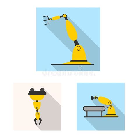 Vector Design Of Robot And Factory Logo Set Of Robot And Space Stock Vector Illustration Stock