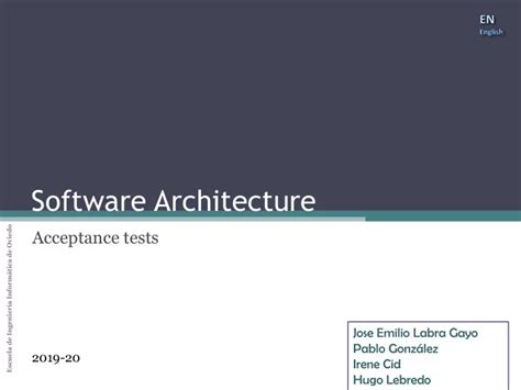 [ppt] Software Architecture Escuela De Ingeniera Informtica De Oviedo