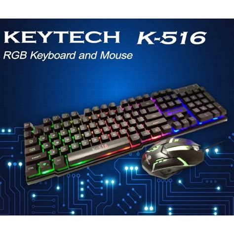Keytech K516 Rgb Kbm Combo Usb Brandnew With Warranty Bundle Kb Mouse Authentic Keyboard Mouse