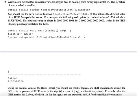 Solved Write A Java Method That Converts A Variable Of Chegg