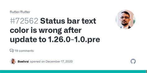Status Bar Text Color Is Wrong After Update To Pre Issue Flutter Flutter