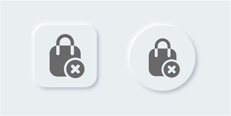Checkout Failed Solid Icon In Neomorphic Design Style Purchase Signs