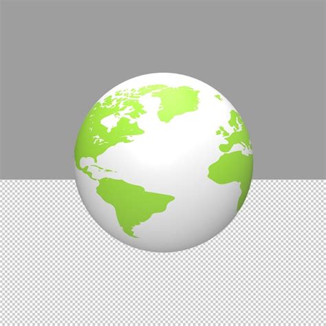 Premium Psd Green Earth Concept 3d Render Object Illustration