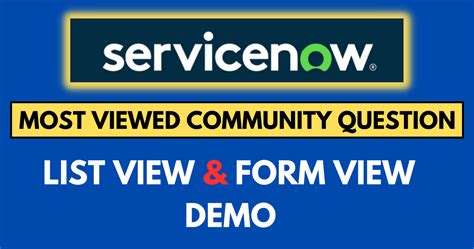 how to create a new list view and form view in servicenow servicenow