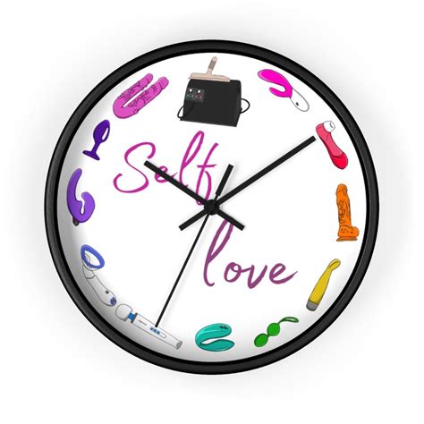 Self Love Wall Clock Self Care Print Clock Sex Toy Decor BDSM Office Clock Erotic Gift Idea