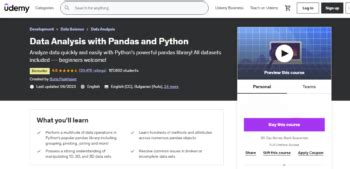 Best Free Udemy Data Analysis Courses In February