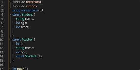 作品 c 结构体嵌套结构体 江阴创客教育云平台