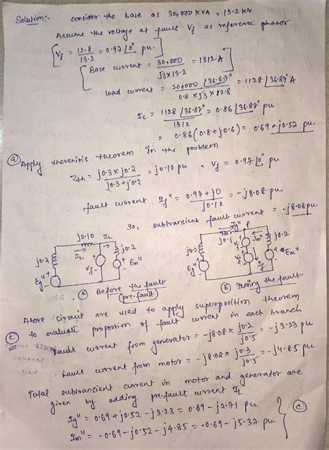 [solved] A Synchronous Generator And Motor Are Rated 30 000 Kva 13 2 Kv And Both Have