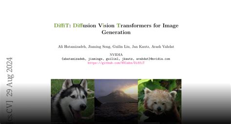 paper page diffit diffusion vision transformers for image generation