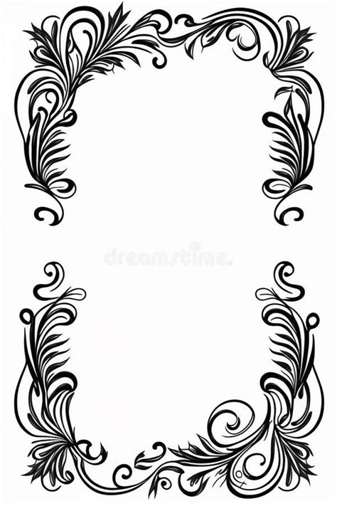 Elegant Romantic Vintage Line Separator Stock Illustration