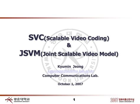 Ppt Svc Scalable Video Coding And Jsvm Joint Scalable Video Model