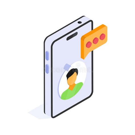 A Smartphone Displaying A Profile Picture And A Chat Notification Stock