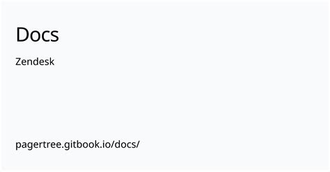 Zendesk Docs