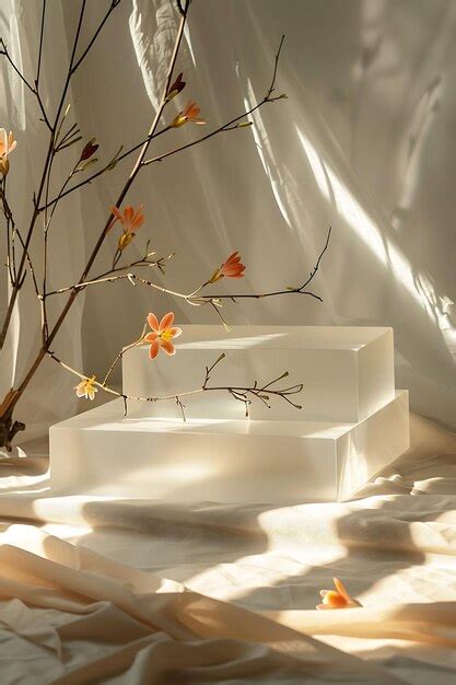 Premium Photo Slanted Perspex Product Stand With Satin And Smooth Texture Two Tie Photo Layout