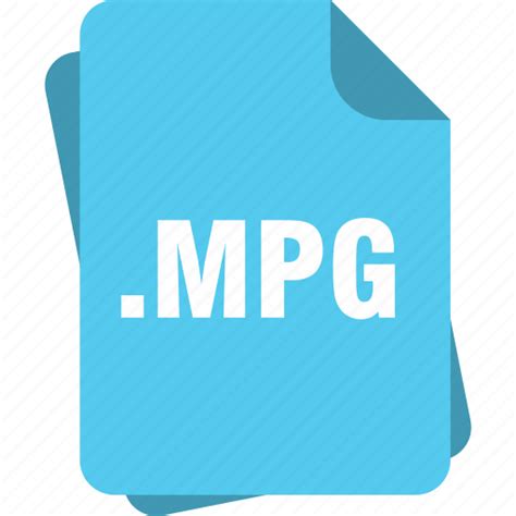 Blue Extension File Mpg Page Type Icon Download On Iconfinder