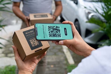 Premium PSD Qr Code On Box Mockup Design