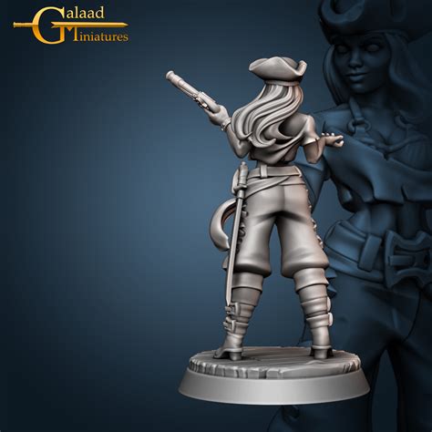 Female Pirate Miniature For Table War Games Collecting